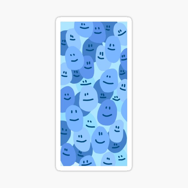 "Blue Smileys" Sticker by csachs | Redbubble