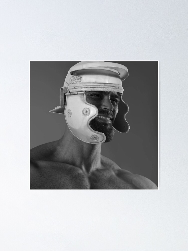"ROMAN GIGACHAD with helmet" Poster by Mad-Boy | Redbubble