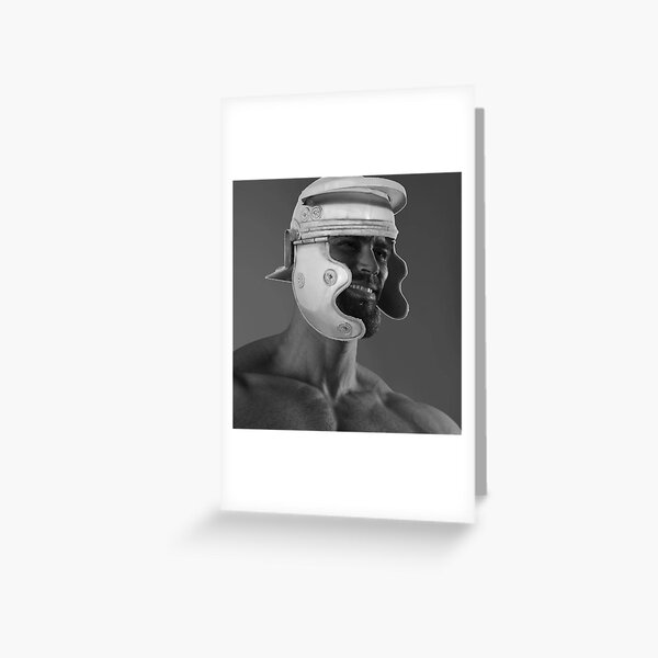 "ROMAN GIGACHAD with helmet" Greeting Card for Sale by Mad-Boy | Redbubble