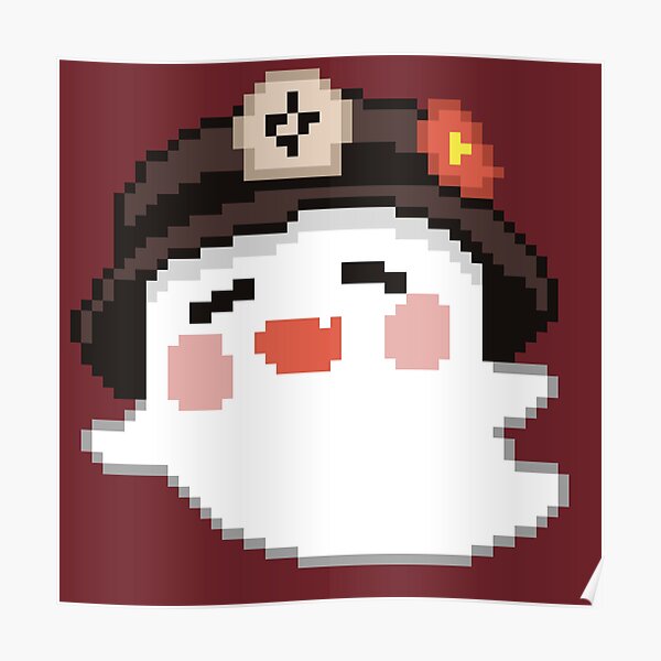 Poster « Genshin Impact Hu Tao Fantôme Pixel Art », par grphc-dsg21 ...
