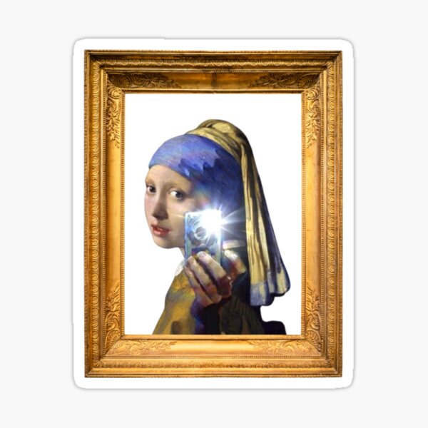 "Girl With A Pearl Earing " Sticker by FletchFishe | Redbubble