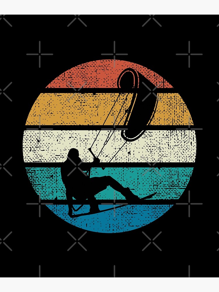 "Kiteboarding Kiteboarder Kiteboard Silhouette No Text" Poster for Sale ...