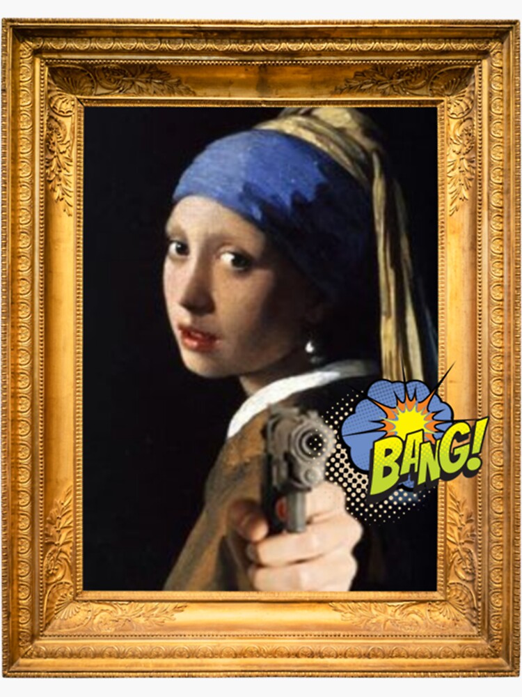 "Girl With A Pearl Earing " Sticker by FletcKinley | Redbubble