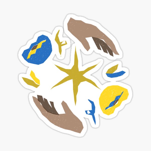 "Hand in Hand" Sticker by Ja-to | Redbubble