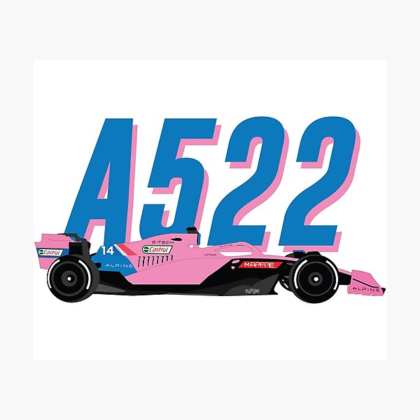 "Alpine F1 Team racing car 2022 A522 BWT Pink Special Livery Bahrain GP ...