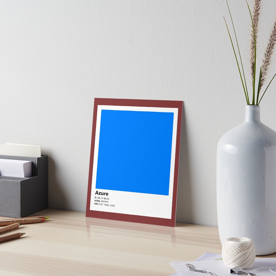 "Color SwatchCard (Azure) " Art Board Print by bestskins17 | Redbubble