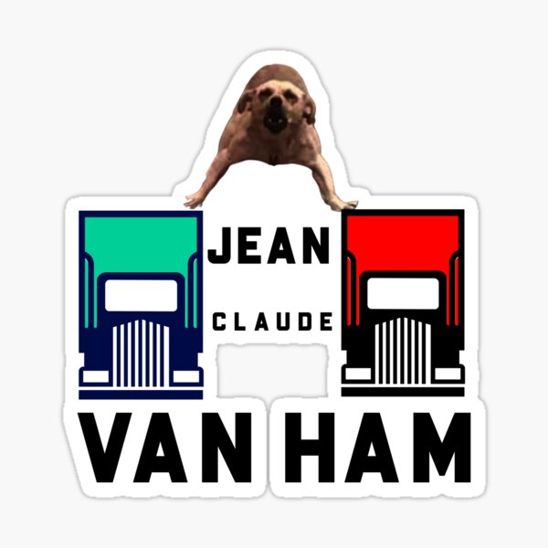 "Jean Claude Van Ham" Sticker by Teo13 | Redbubble
