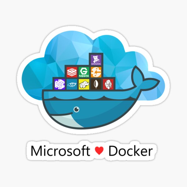 "Docker + Microsoft Azure " Sticker for Sale by bestskins17 | Redbubble