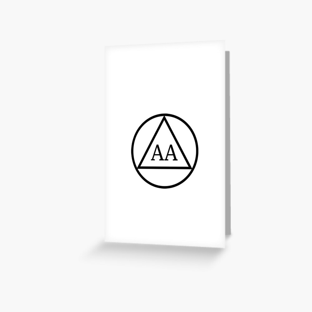 "AA Alcoholics Anonymous Logo" Greeting Card by montebriganza | Redbubble