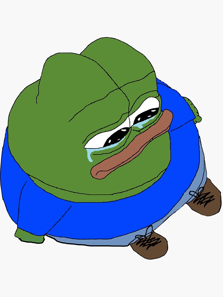 "Sad Pepe" Sticker by PopVault | Redbubble