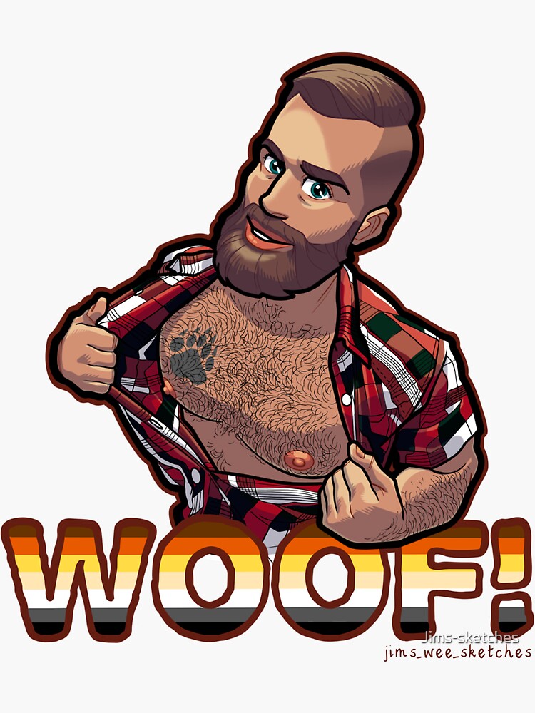 "Woof!" Sticker by Jims-sketches | Redbubble