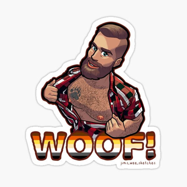 "Woof!" Sticker by Jims-sketches | Redbubble