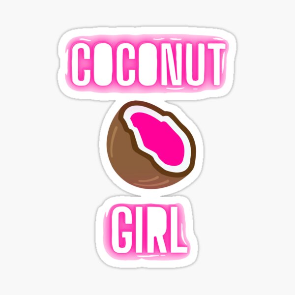 "COCONUT GIRL" Sticker by theminimalzone | Redbubble