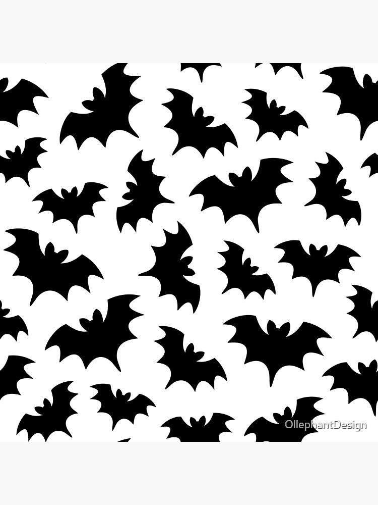 "Bats - Black and White" Poster for Sale by OllephantDesign | Redbubble