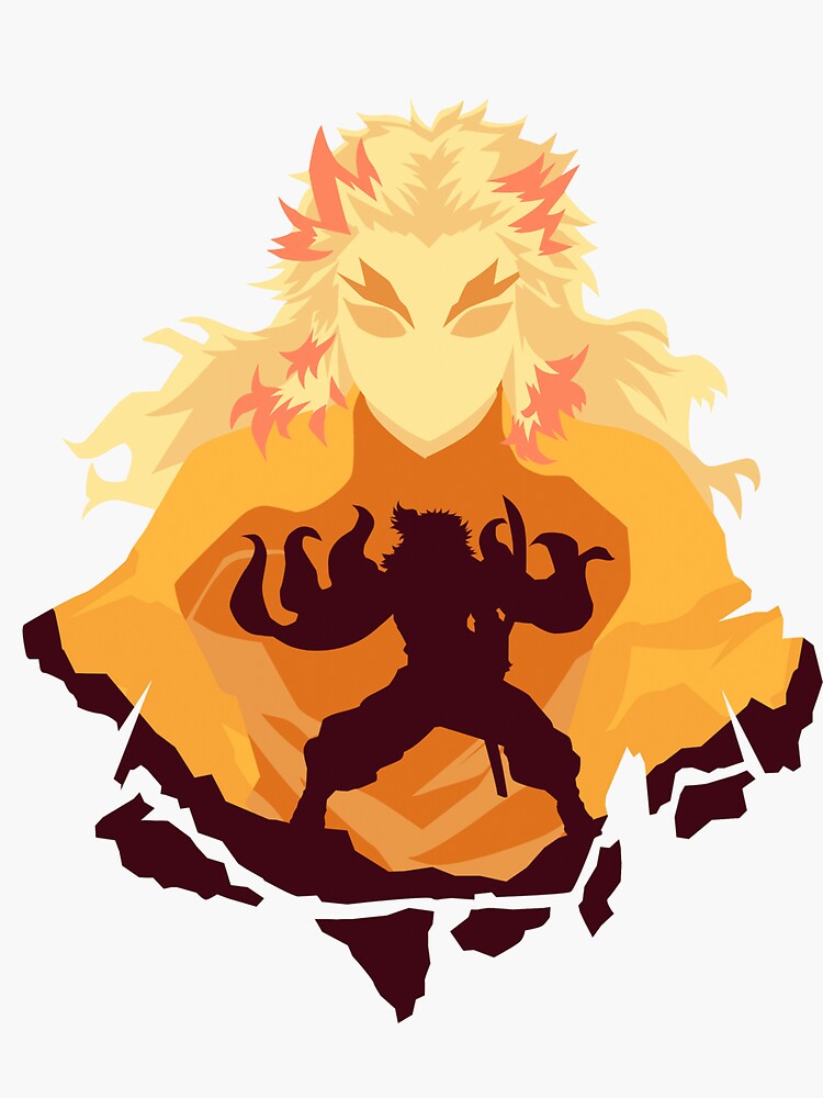 "Kyojuro Rengoku from Anime Demon Slayer" Sticker by animead | Redbubble
