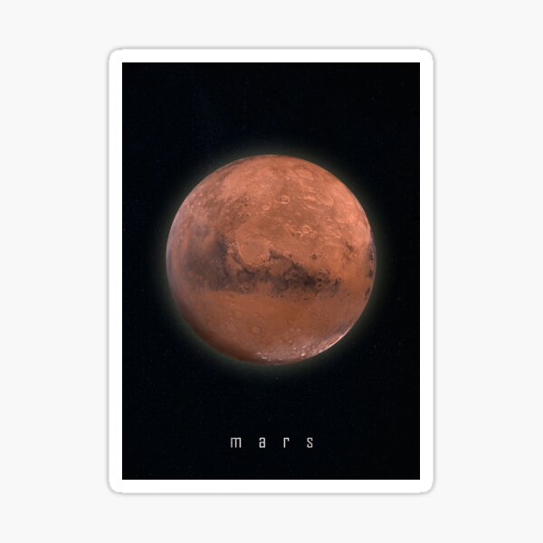 "Planet Mars" Sticker for Sale by MadCrabs | Redbubble