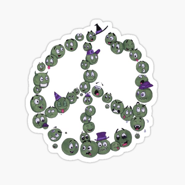"Find your inner Peas (Charity design 2)" Sticker by UncleMikesArt ...
