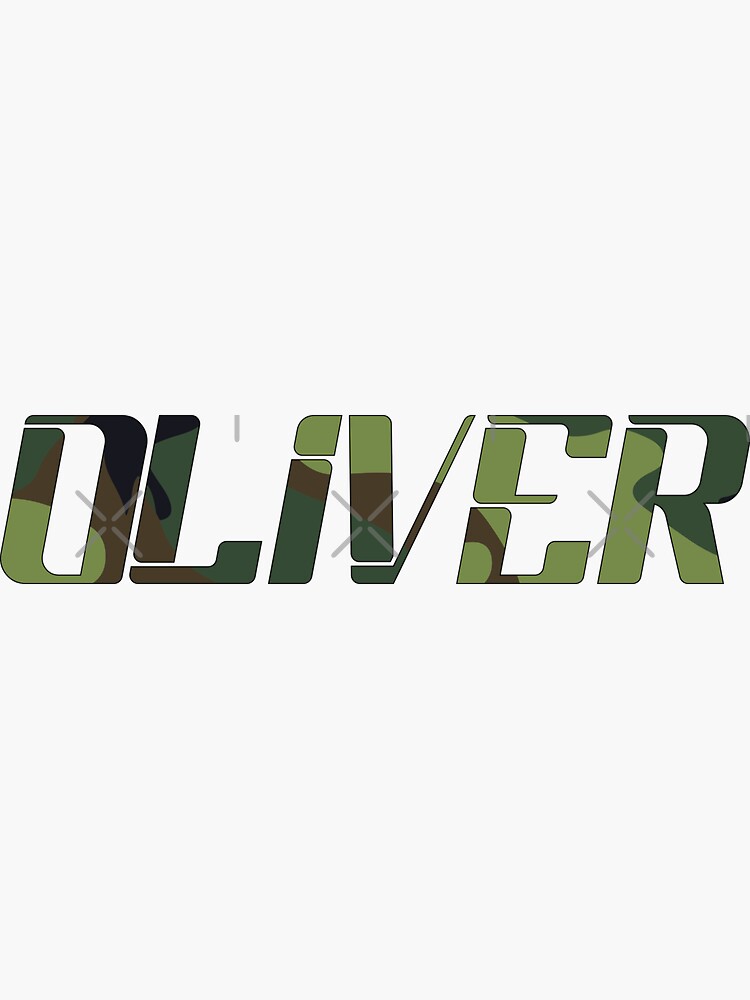 "OLIVER Name III - My name is OLIVER - typography name - Camo Vibe ...