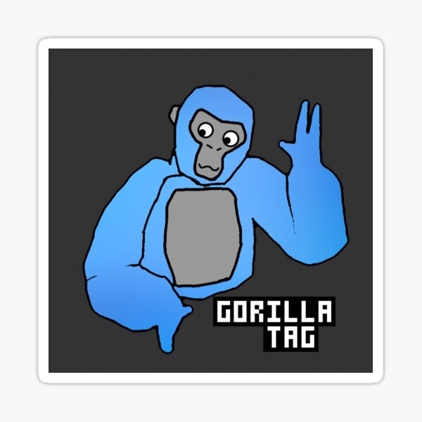 "Classic Gorilla Tag Logo Blue Gorilla " Sticker by BTCMOON | Redbubble
