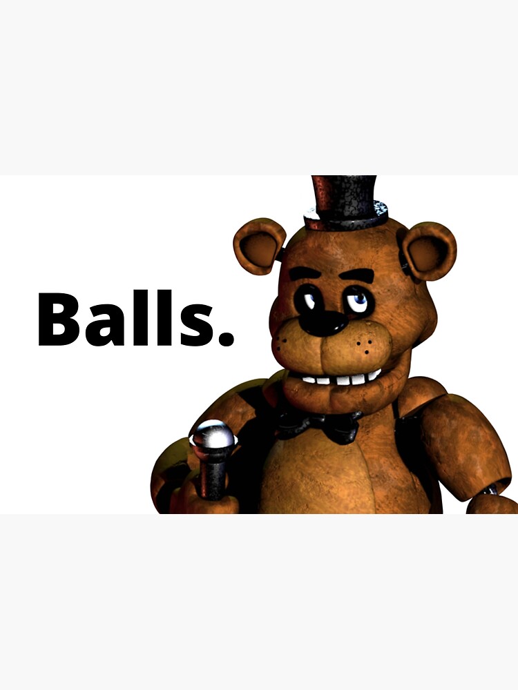"Balls ft. Freddy Fazbear" Sticker for Sale by Shadinari | Redbubble