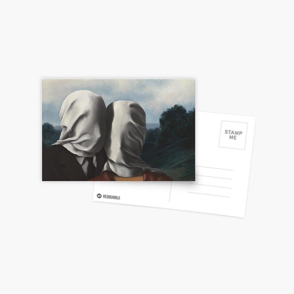 "Rene Magritte The Lovers 1928 Print, The Lovers Poster," Postcard by ...