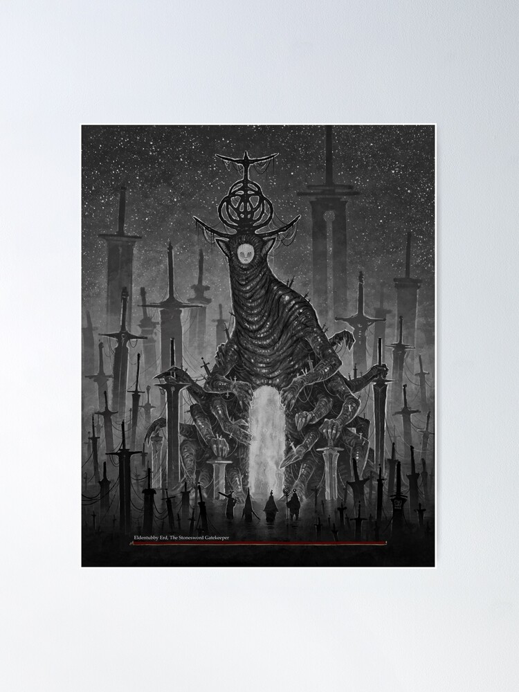 "Eldentubby Erd, The Stonesword Gatekeeper" Poster for Sale by jars ...