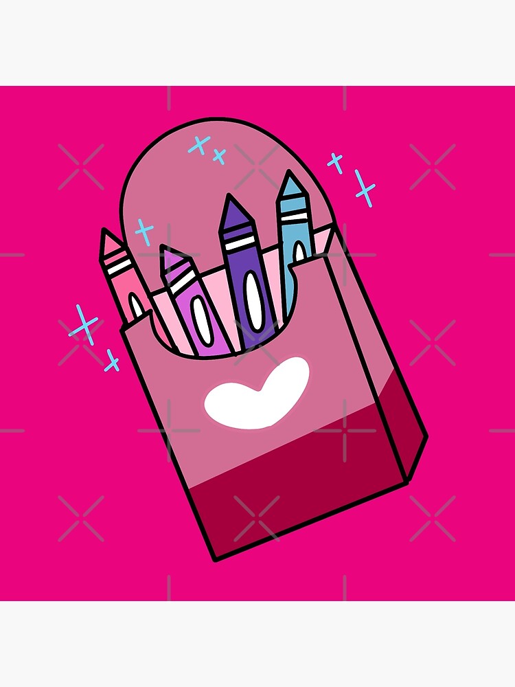 "Pink Sparkly Crayon Box" Art Print by SaradaBoru | Redbubble