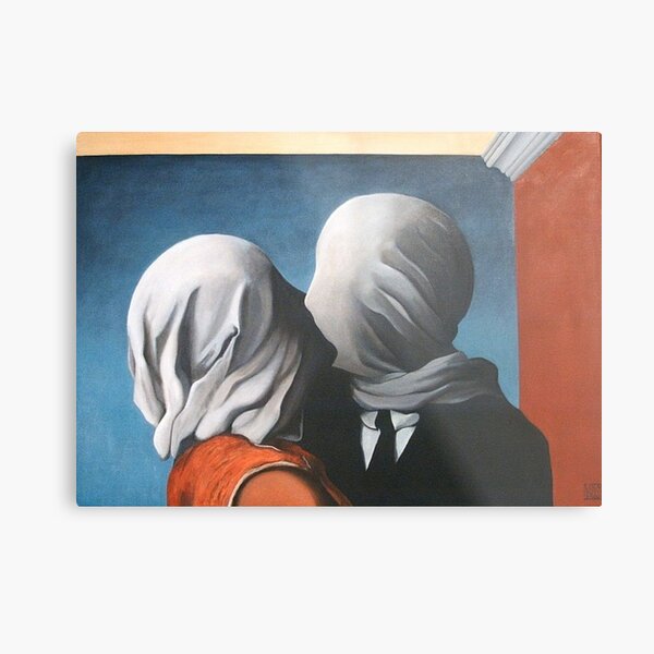 "Rene Magritte The Lovers 1928 Print, The lovers, couple in love by ...