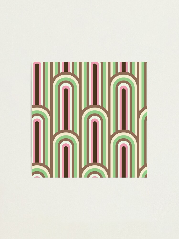 "Ice Cream Loops - Vintage 1960s Geometric Rainbow Pattern | 1969 Retro ...