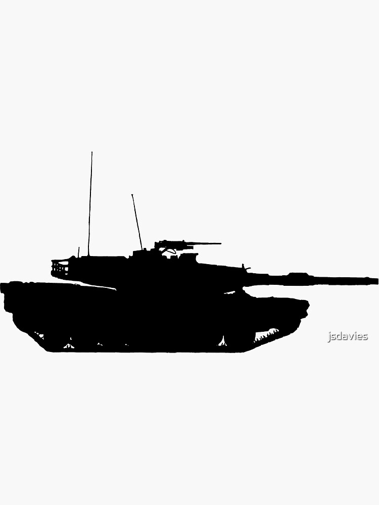 "M1 Abrams Main Battle Tank" Sticker for Sale by MilitaryCandA | Redbubble