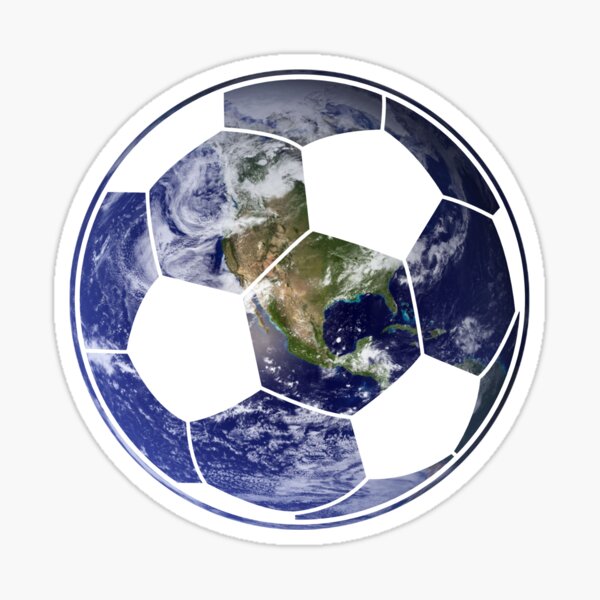 "Sport Soccer Football ball earth" Sticker for Sale by SupMicArt ...