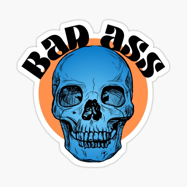 "Bad ass skull" Sticker by tattooclumsey | Redbubble
