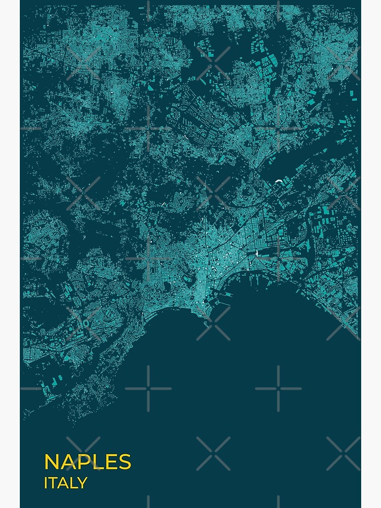 Póster «Mapa de la ciudad de Nápoles, Italia» de barle | Redbubble