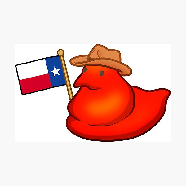 "Texas Pride Peep - Red Marshmallow Peep Chick w/ Texas State Flag ...