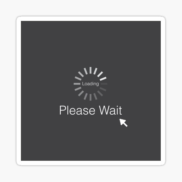 "Loading" Sticker by allprintdesign | Redbubble