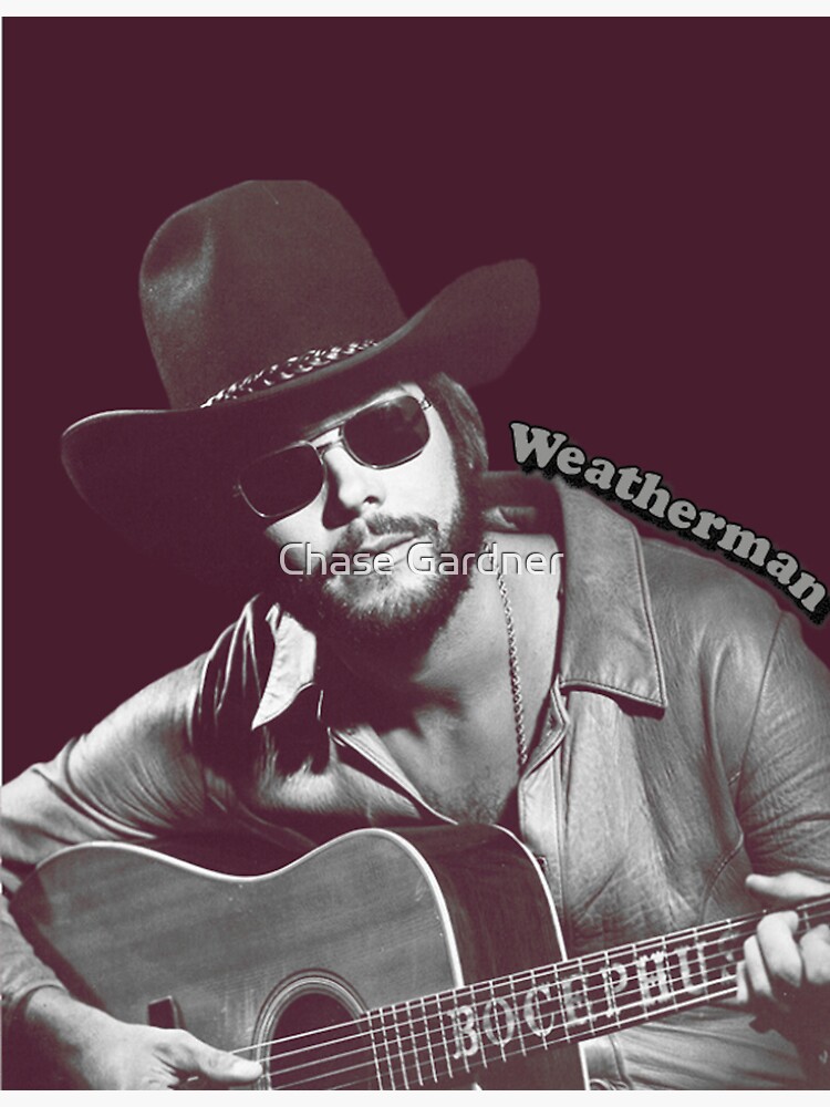 "Hank Williams Jr " Sticker by CGardnerDesign | Redbubble