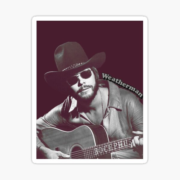 "Hank Williams Jr " Sticker by CGardnerDesign | Redbubble