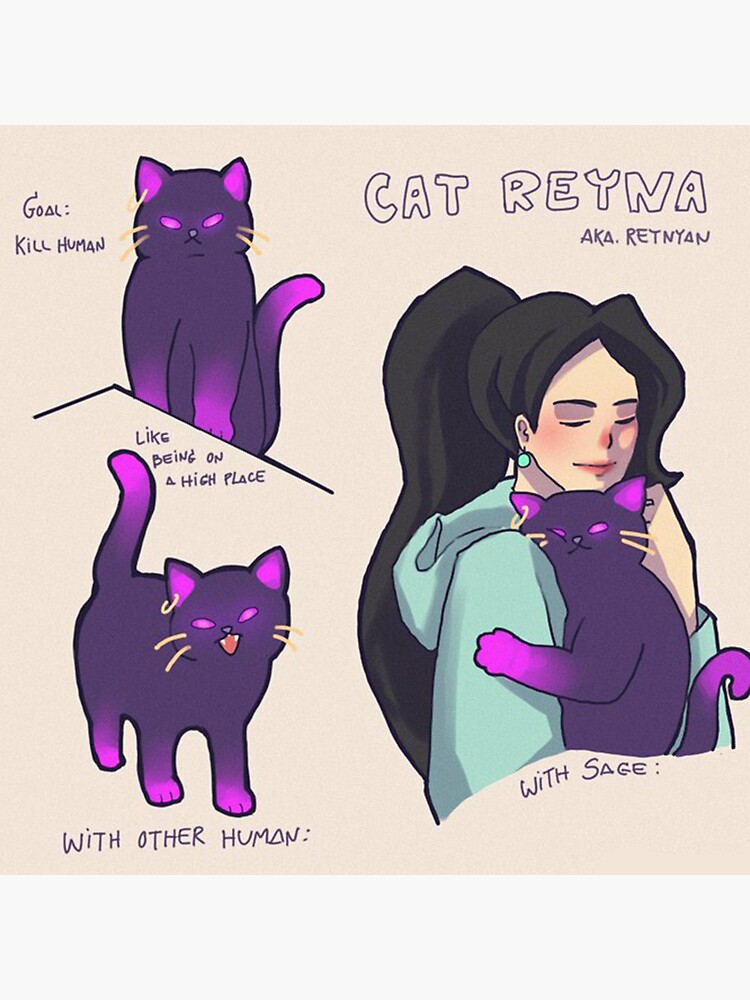 "sage and reyna cat-lorant" Sticker by spif7y | Redbubble