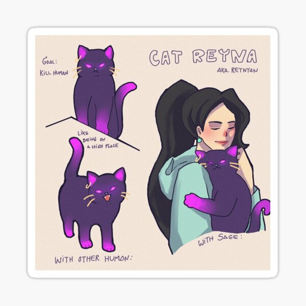"sage and reyna cat-lorant" Sticker by spif7y | Redbubble