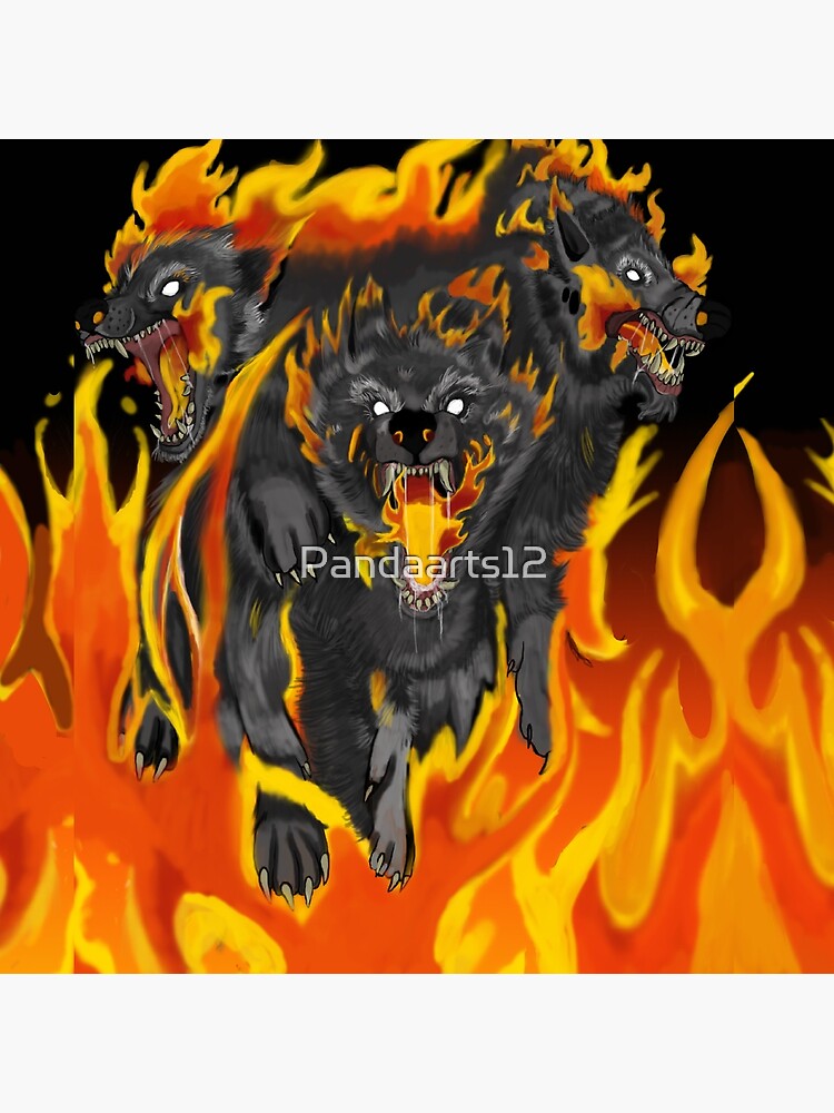 "Cerberus in fire" Metal Print for Sale by Pandaarts12 | Redbubble