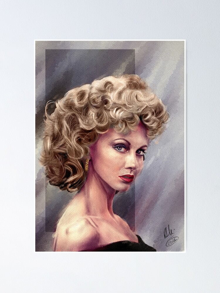 "Olivia Newton-John as Sandy" Poster for Sale by micheleamadesi | Redbubble