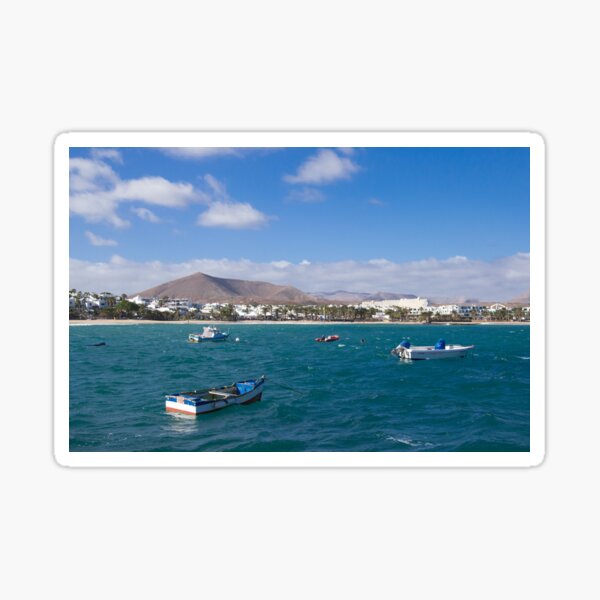 "Playa de la Cucharas, Costa Teguise, Lanzarote" Sticker by ...