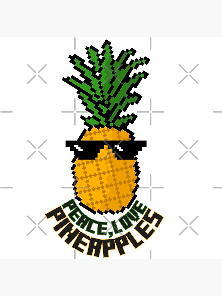 "Cool Pineapple Pattern | 8 Bit Pixel Art Fruit" Poster for Sale by ...