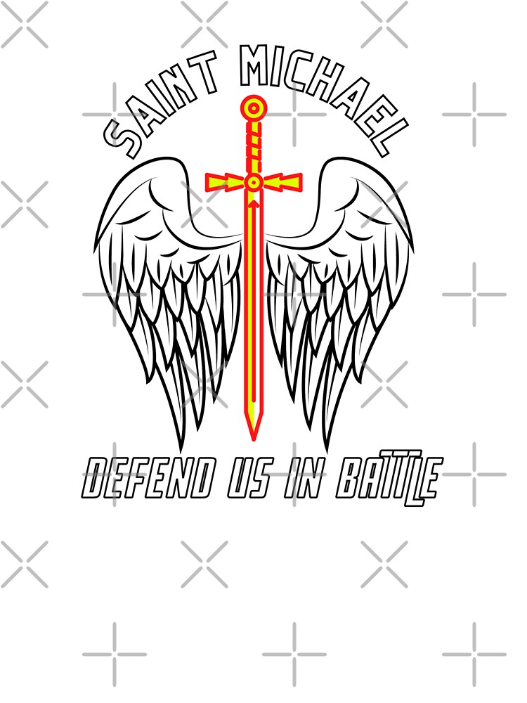 "St. Michael - Defend Us In Battle 5" Kids T-Shirt for Sale by stadia ...