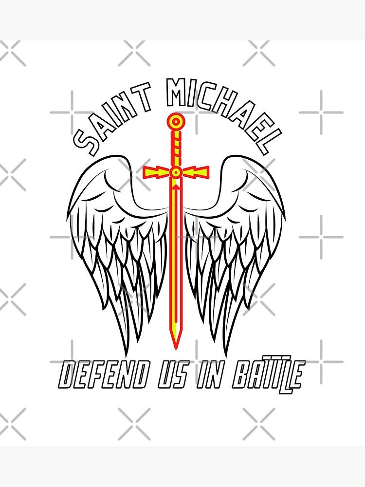 "St. Michael - Defend Us In Battle 5" Poster for Sale by stadia-60-west ...