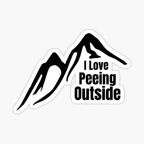 "Love Peeing Outside" Sticker by rbmarket | Redbubble