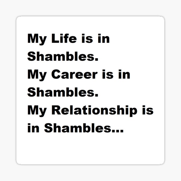 "shambles logo" Sticker by rottenbatcher | Redbubble