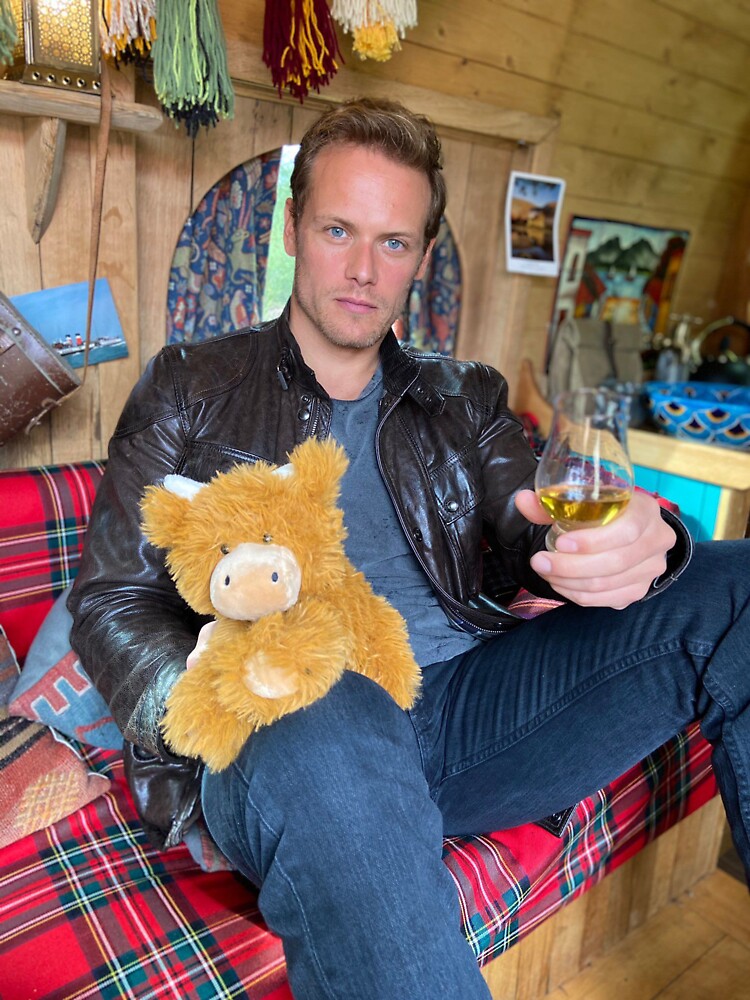 "Funny Sam Heughan" Sticker by omaimaLand | Redbubble