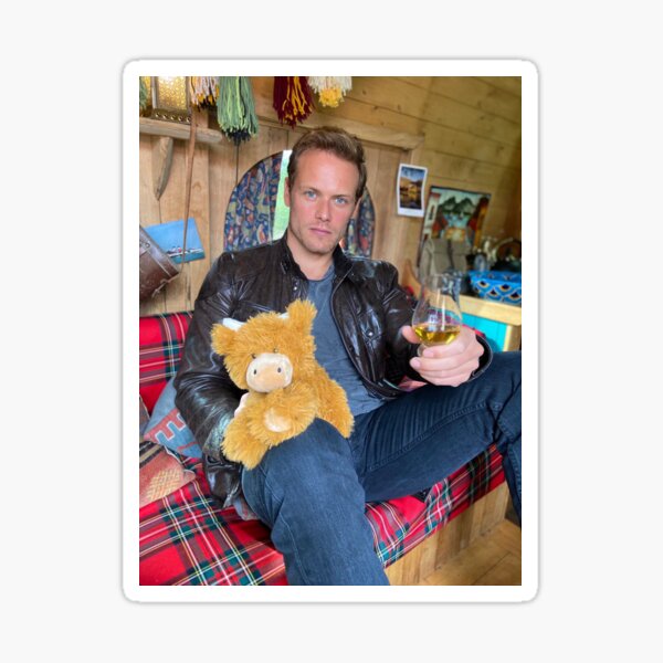 "Funny Sam Heughan" Sticker by omaimaLand | Redbubble