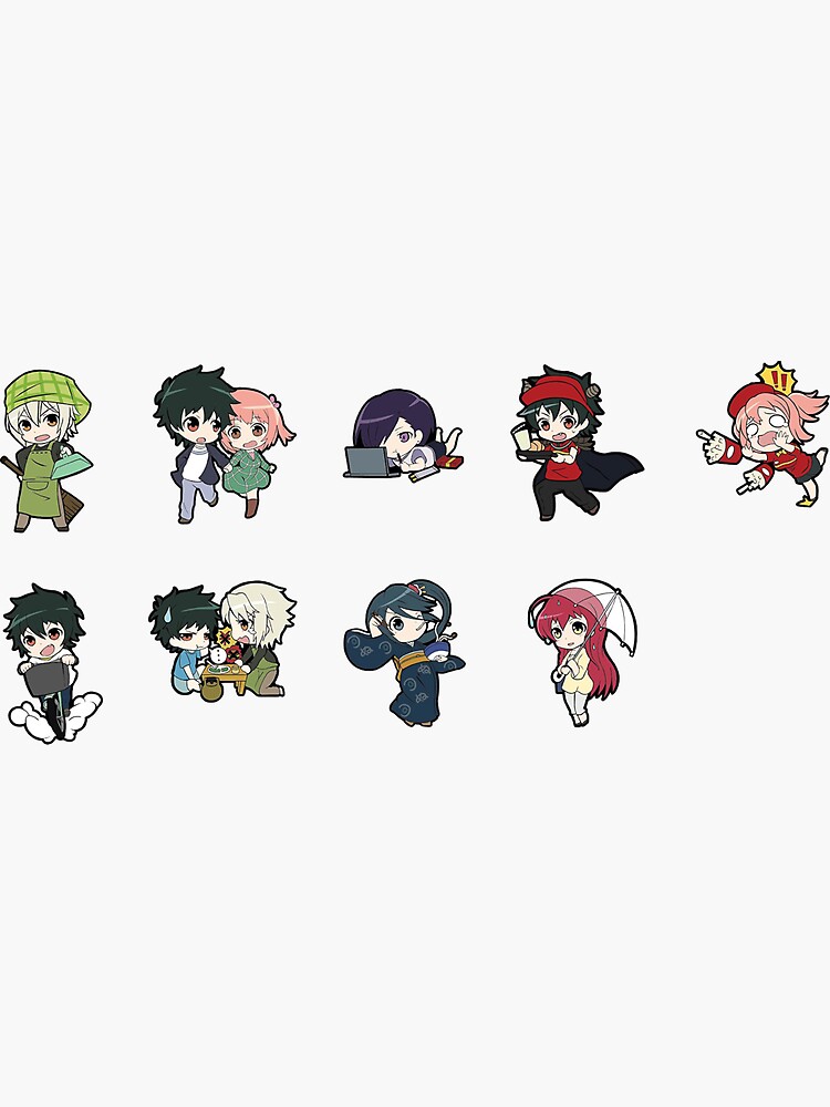 " The Devil is a part timer - Chibi" Sticker for Sale by UBlueDuck ...